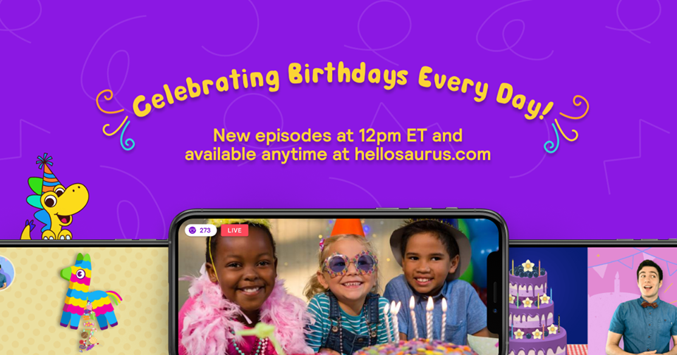 Hellosaurus Launches Interactive 'Birthday Show' Hosted by Tim Kubart ...